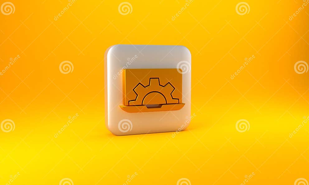 Gold Software, Web Development, Programming Concept Icon Isolated on ...
