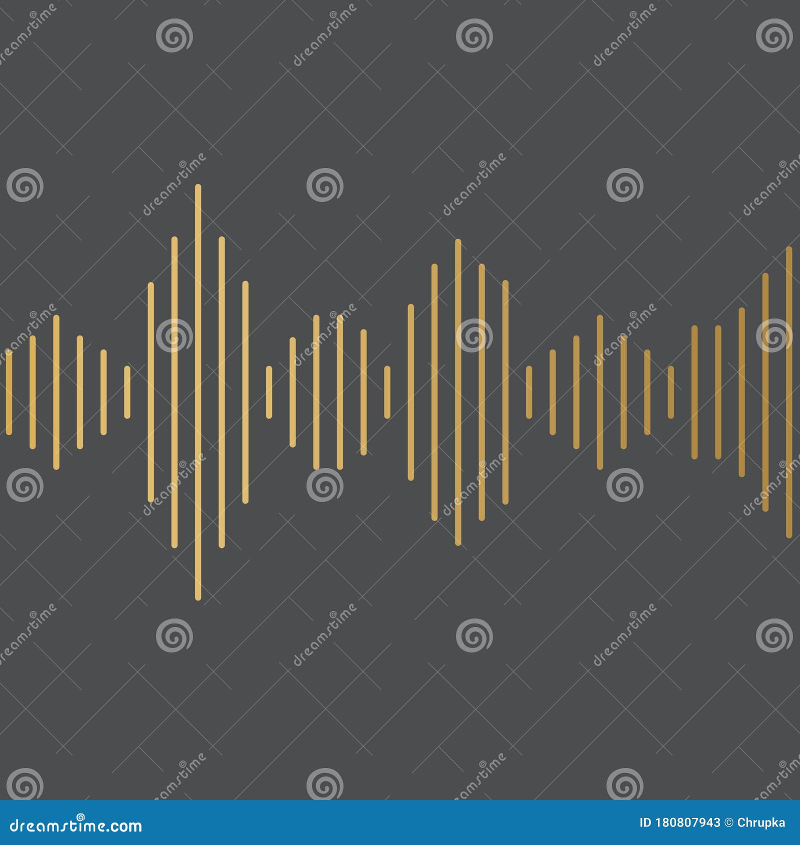 Gold sound wave pattern stock vector. Illustration of concept - 180807943