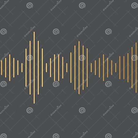 Gold sound wave pattern stock vector. Illustration of concept - 180807943