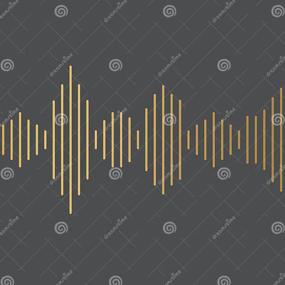 Gold sound wave pattern stock vector. Illustration of concept - 180807943