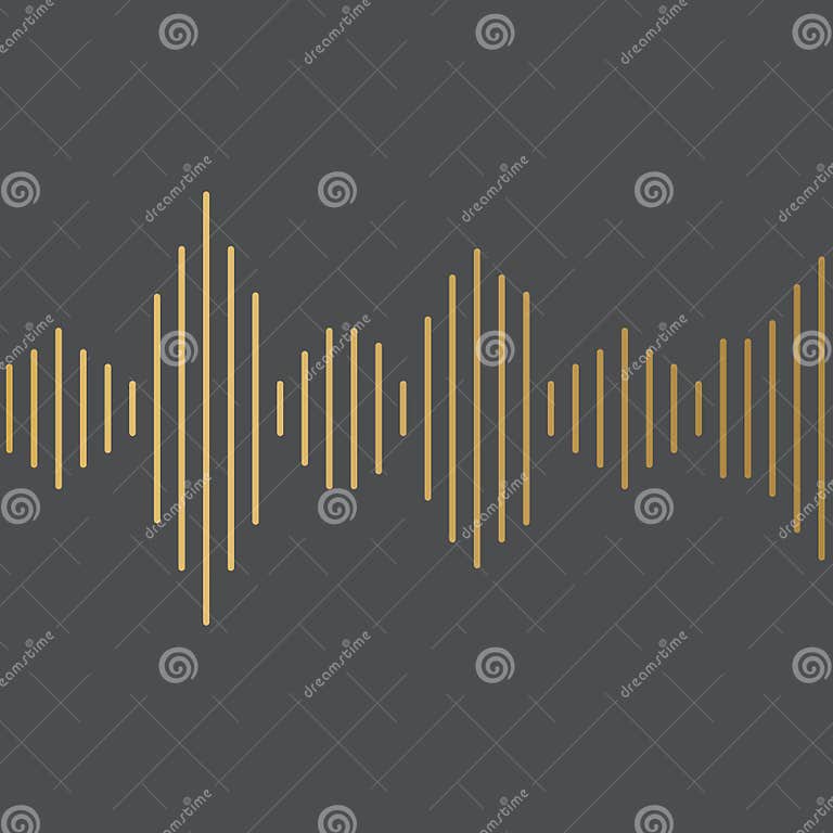 Gold sound wave pattern stock vector. Illustration of concept - 180807943