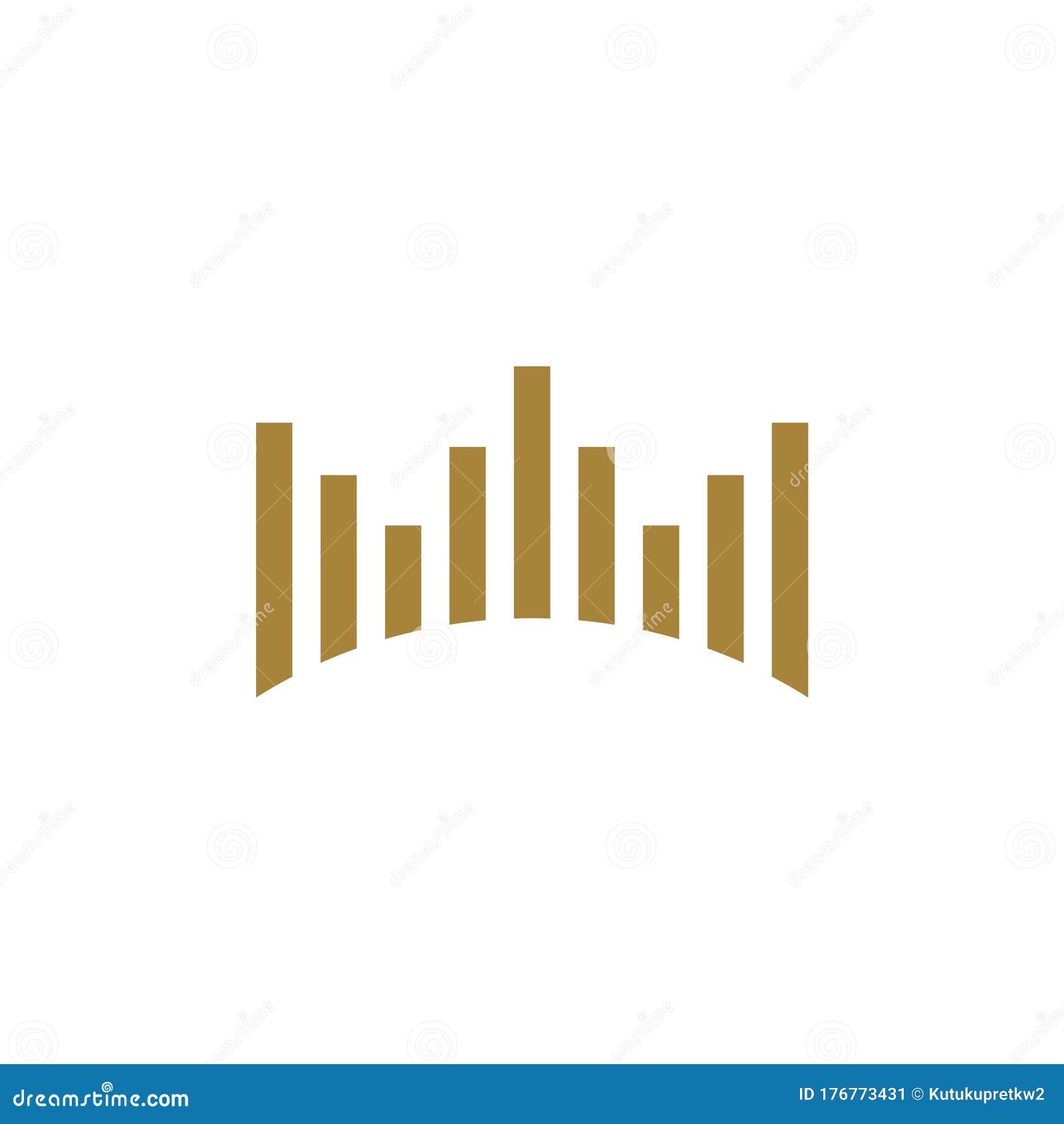Gold Sound Waves Logo Template Illustration Design. Vector EPS 10 Stock ...