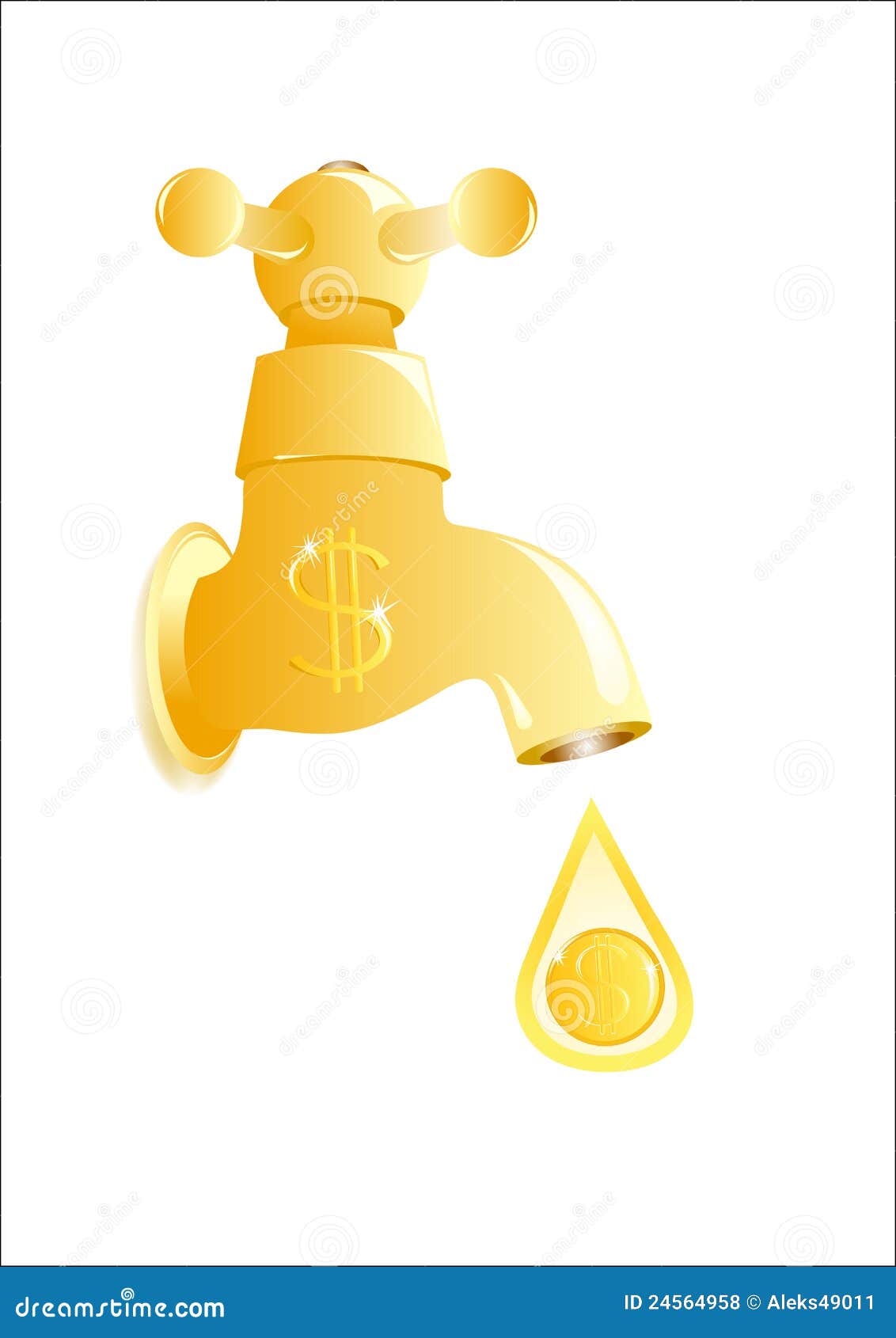 Gold source stock vector. Illustration of drink, water - 24564958