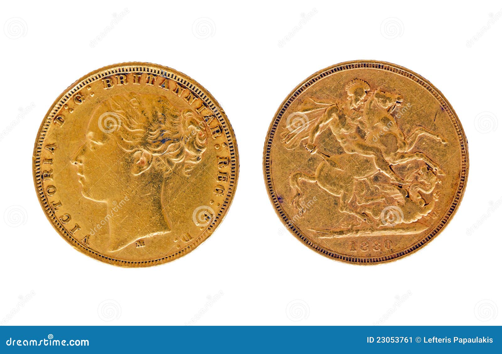 Gold Sovereign Coin, British Money Stock Photography | CartoonDealer ...