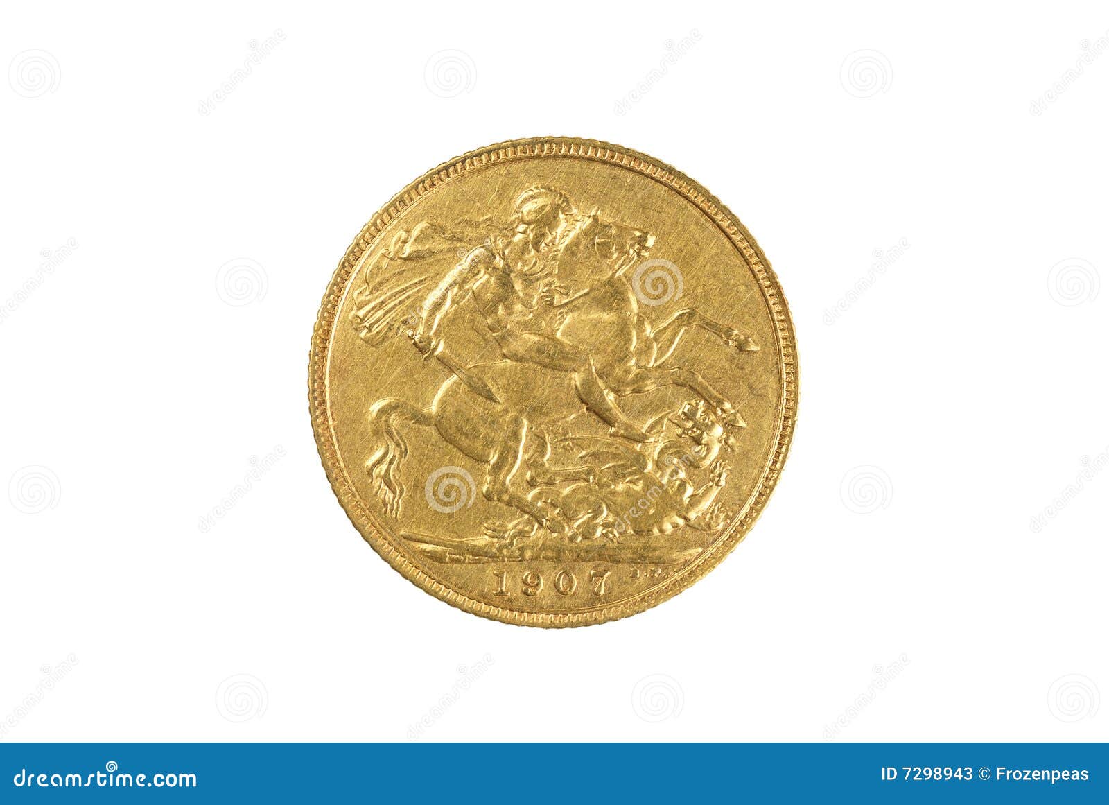 Gold Sovereign Coin, British Money Stock Photography | CartoonDealer ...