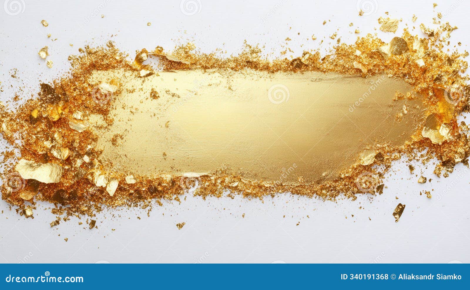 Gold Sparkle Splatter Border with Foil Frame on White Background for ...