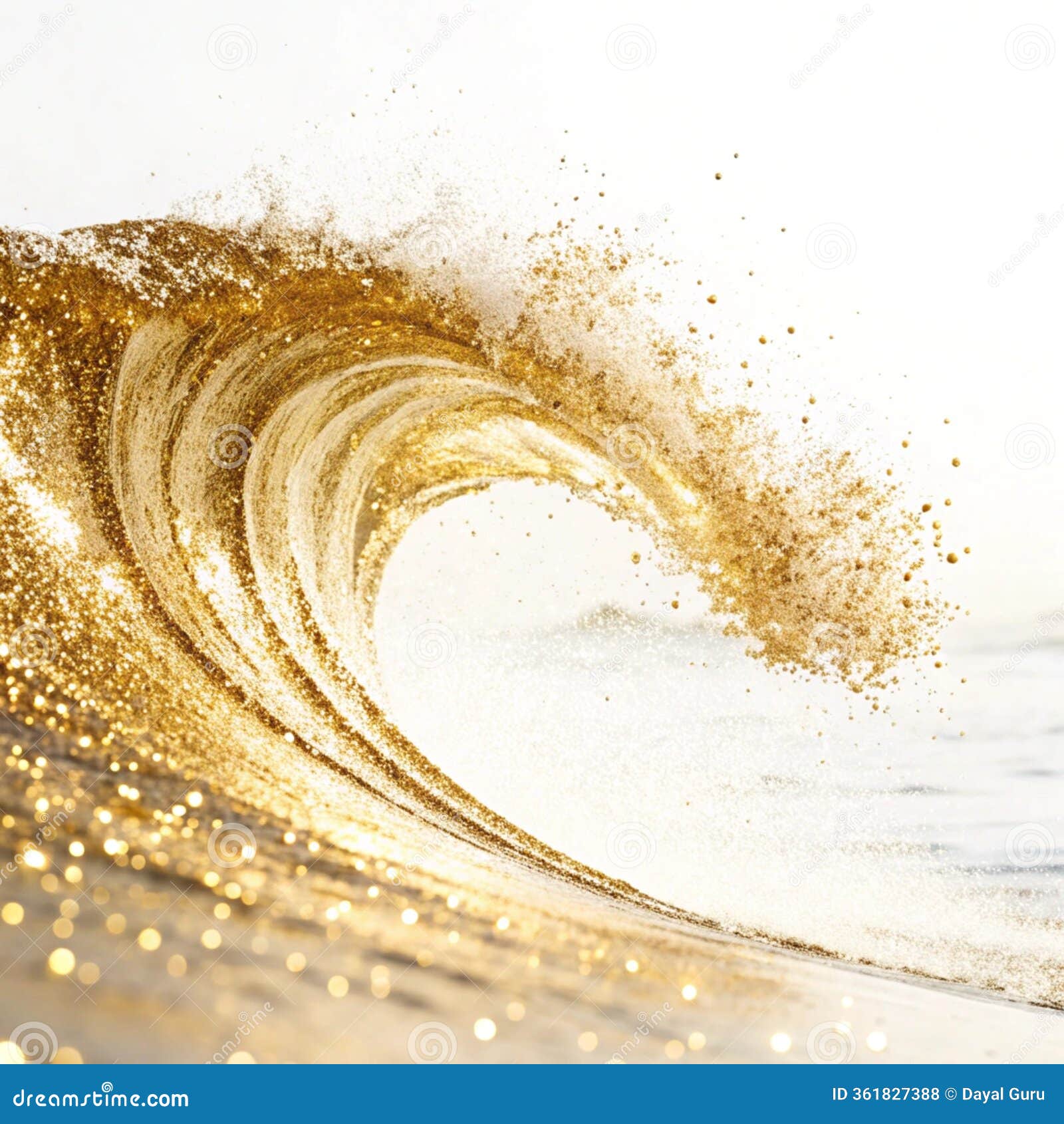 Gold Sparkle Wave Isolated on Transparent Background Stock Illustration ...