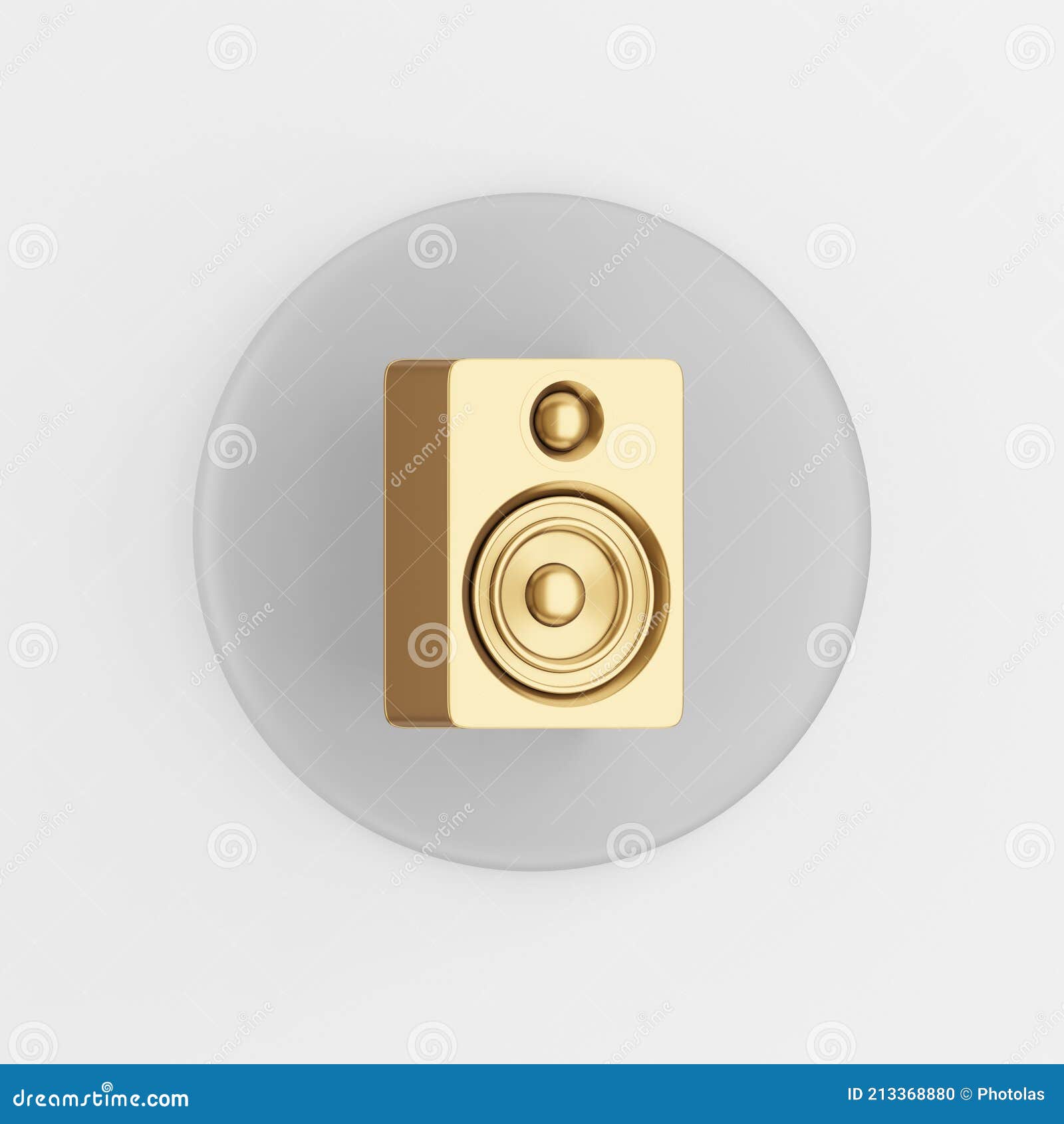 Gold Speaker Volume, Audio Voice Sound Symbol, Media Music Icon ...