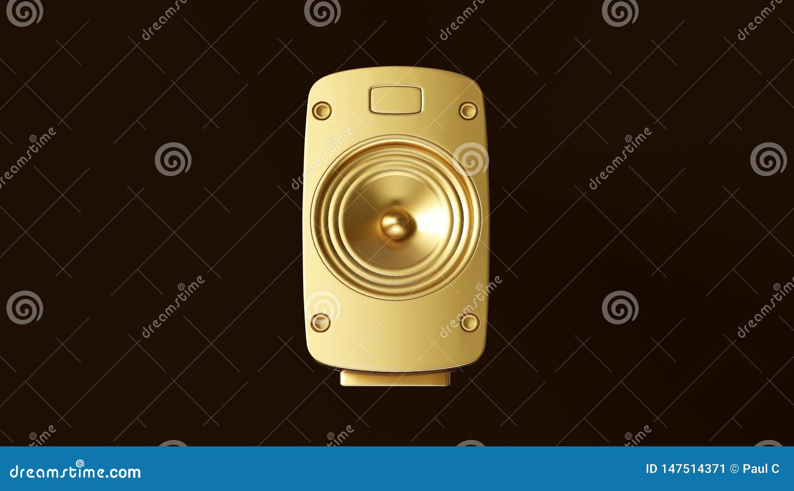 Gold Speaker Volume, Audio Voice Sound Symbol, Media Music Icon ...