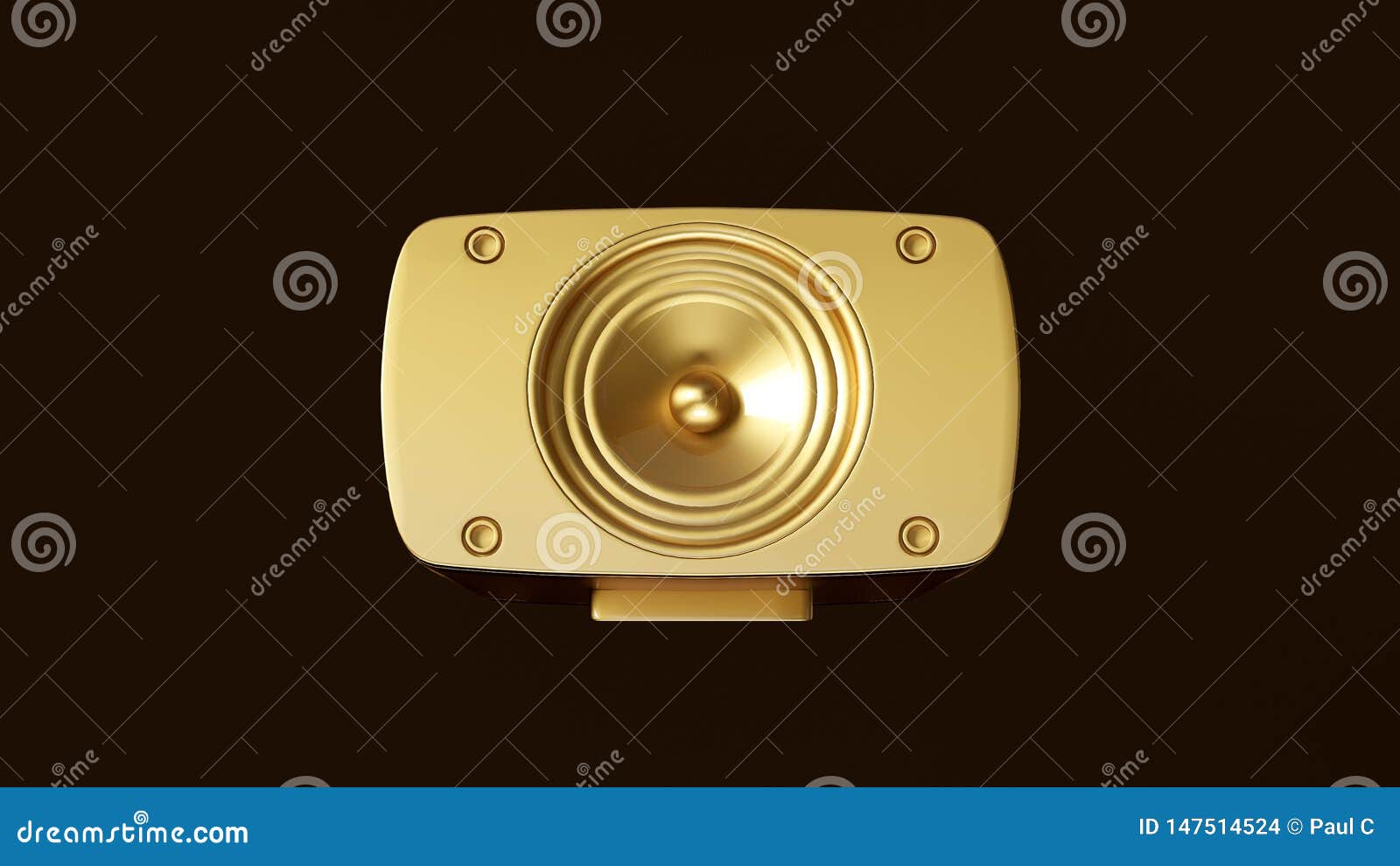 Gold Speaker Volume, Audio Voice Sound Symbol, Media Music Icon ...