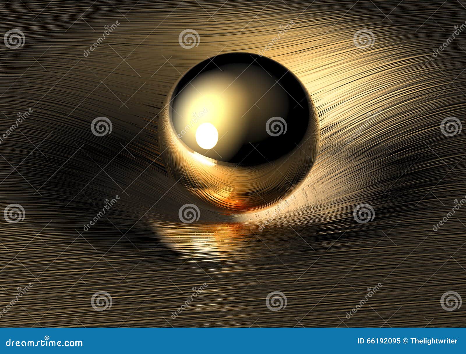 Gold Sphere is Affecting Space Around it Stock Illustration ...