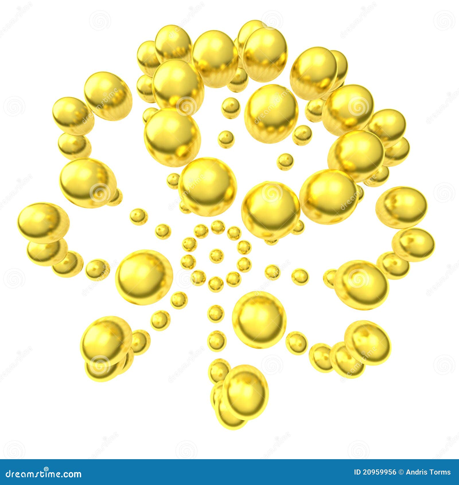 Gold Sphere Made from Spheres 3d Stock Illustration - Illustration of ...
