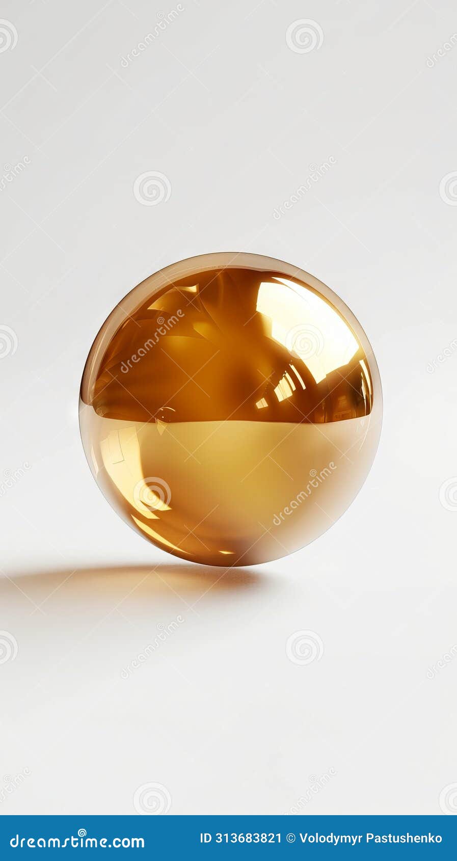 A Gold Sphere on a White Surface Stock Image - Image of ball, yellow ...