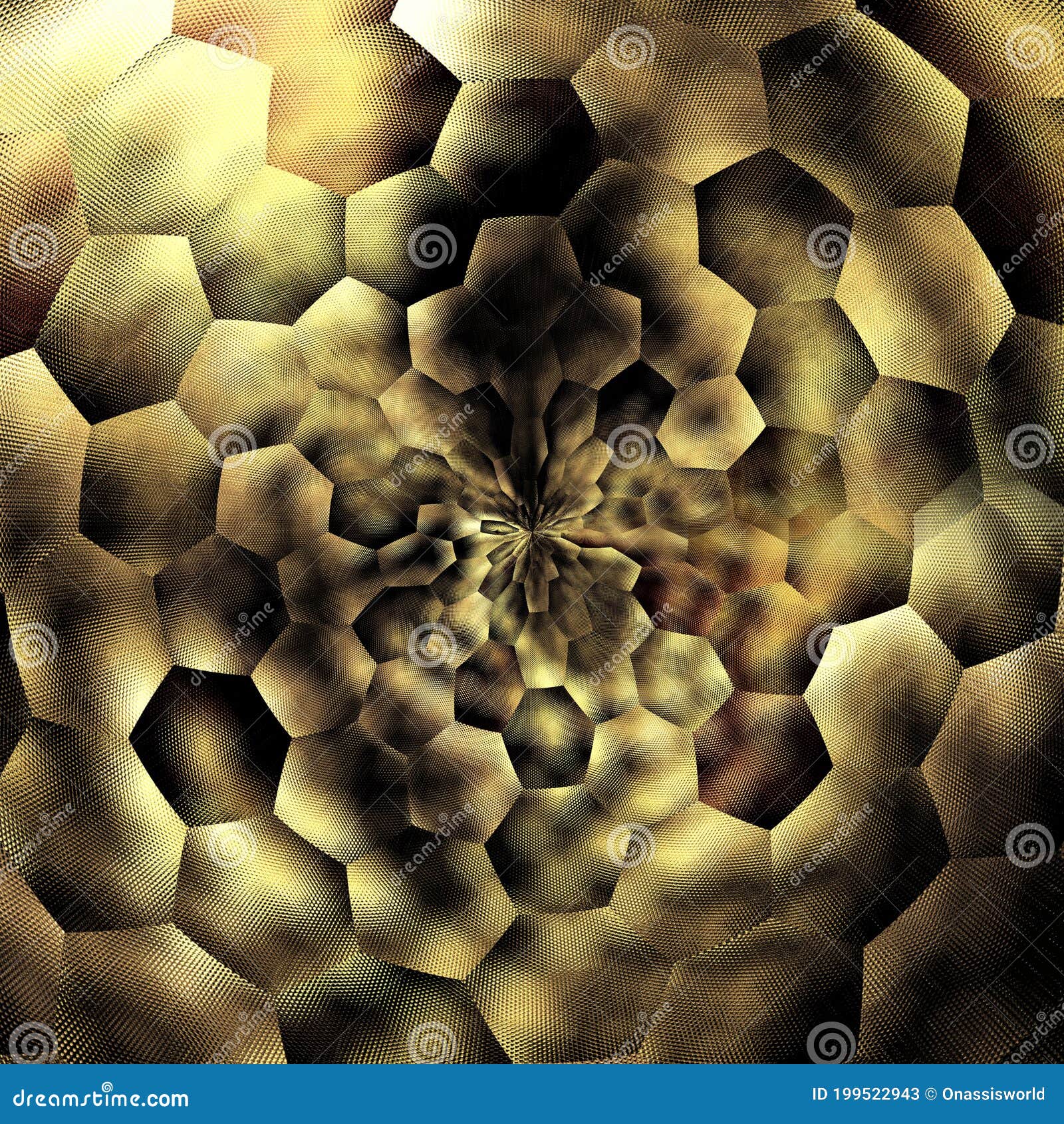 Gold Spheres Abstract Art Background Stock Illustration - Illustration ...