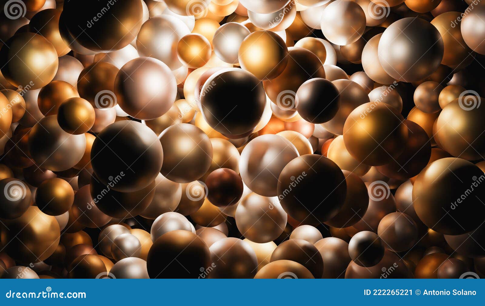 Gold spheres background stock illustration. Illustration of golden ...