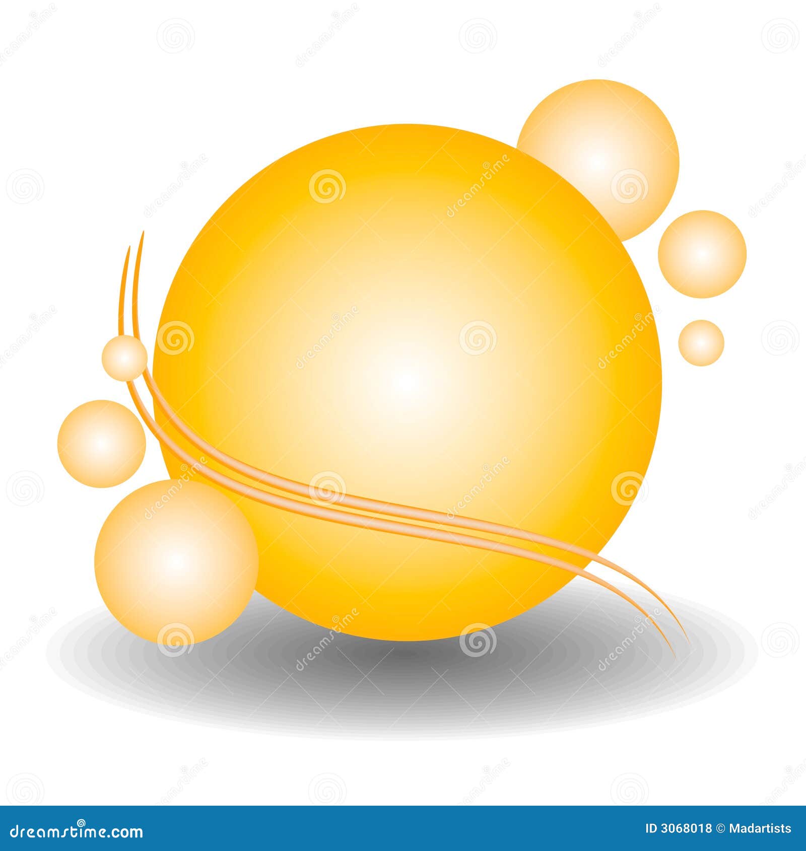 Gold Spheres Web Site Logo Picture. Image: 3068018