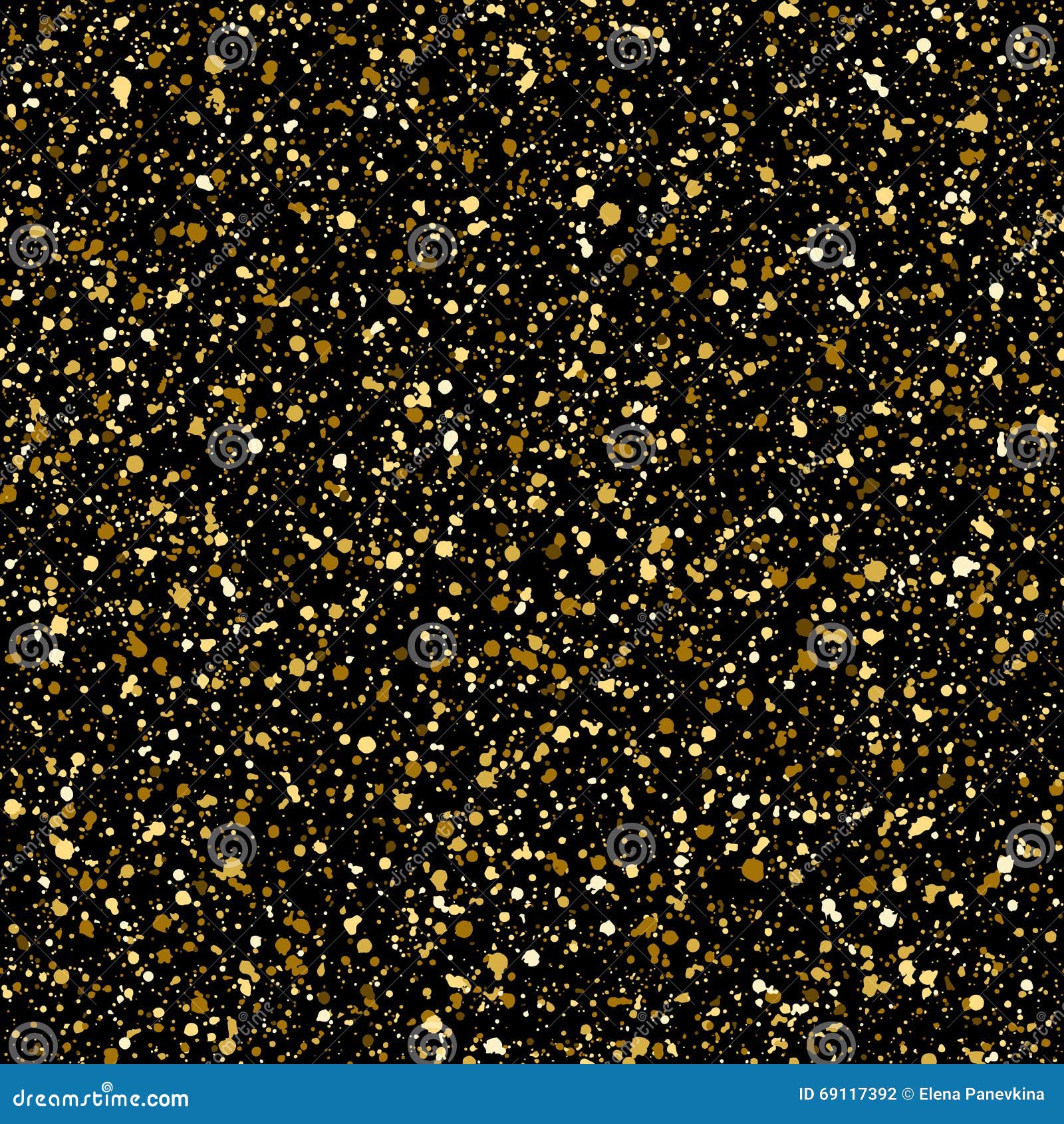 Gold Splash or Golden Spangles Vector Seamless Pattern Stock Vector ...