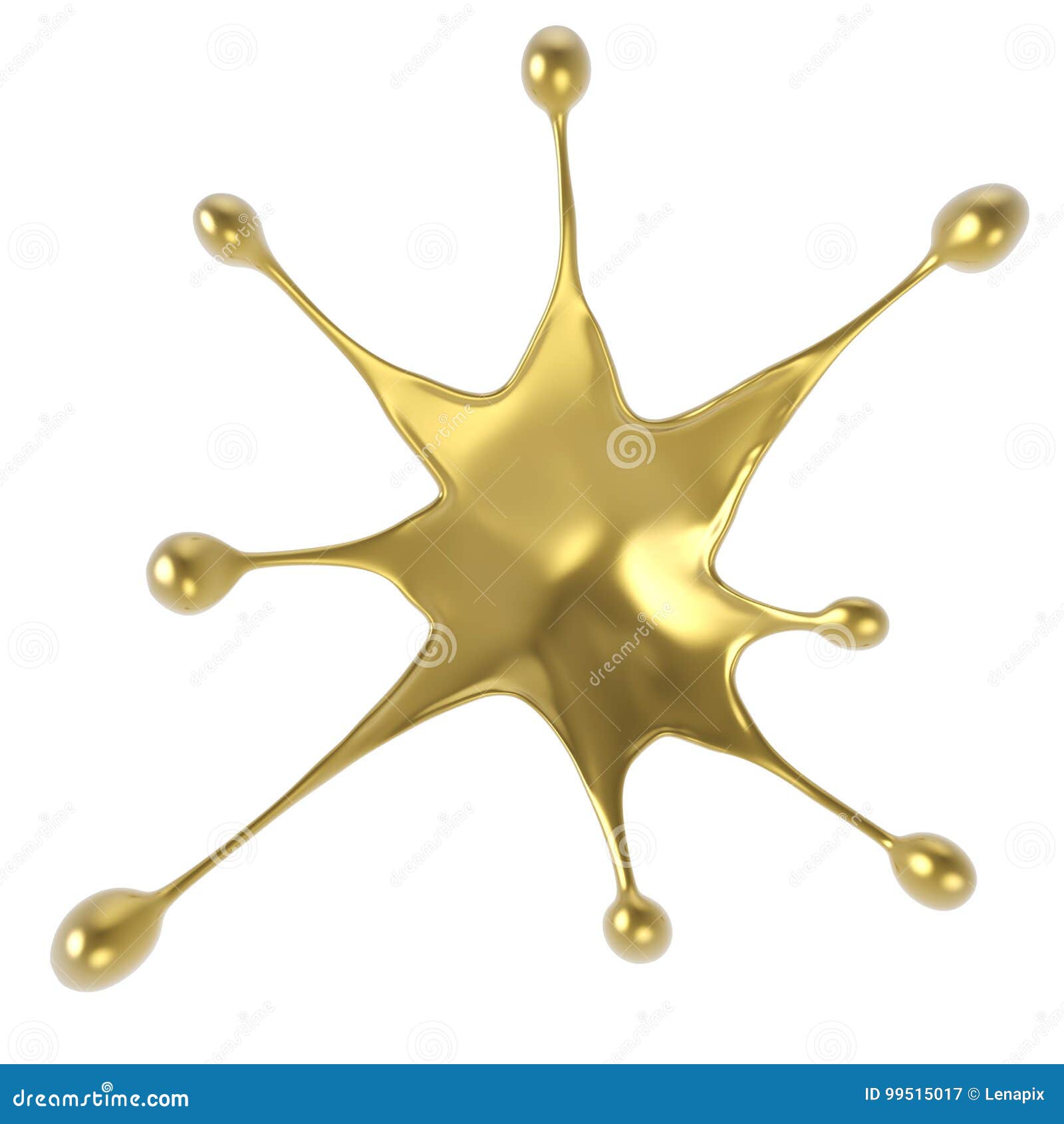 Gold Splash Isolated on White Stock Illustration - Illustration of ...