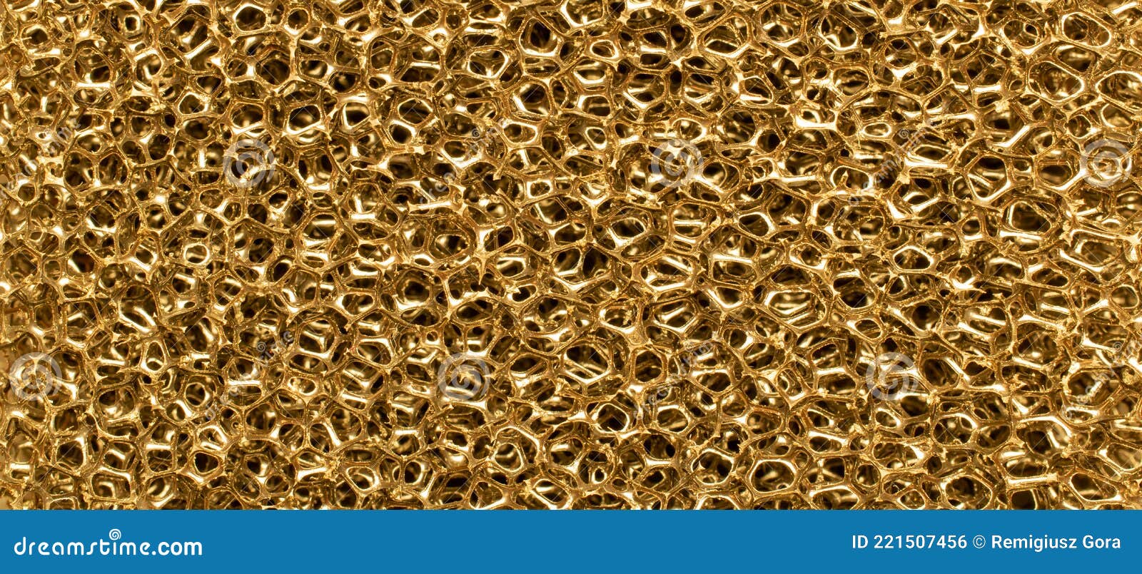 Gold Sponge. 3D Structure, Background, Texture Stock Photo - Image of ...