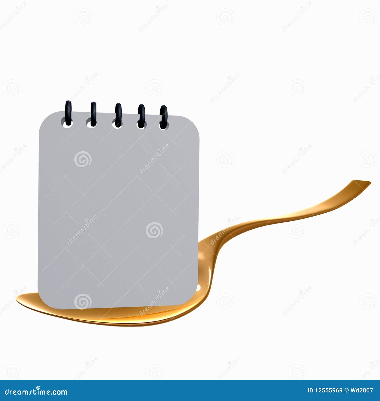 Gold Spoon Fork With Smiley Satisfaction Sign Royalty-Free Cartoon ...