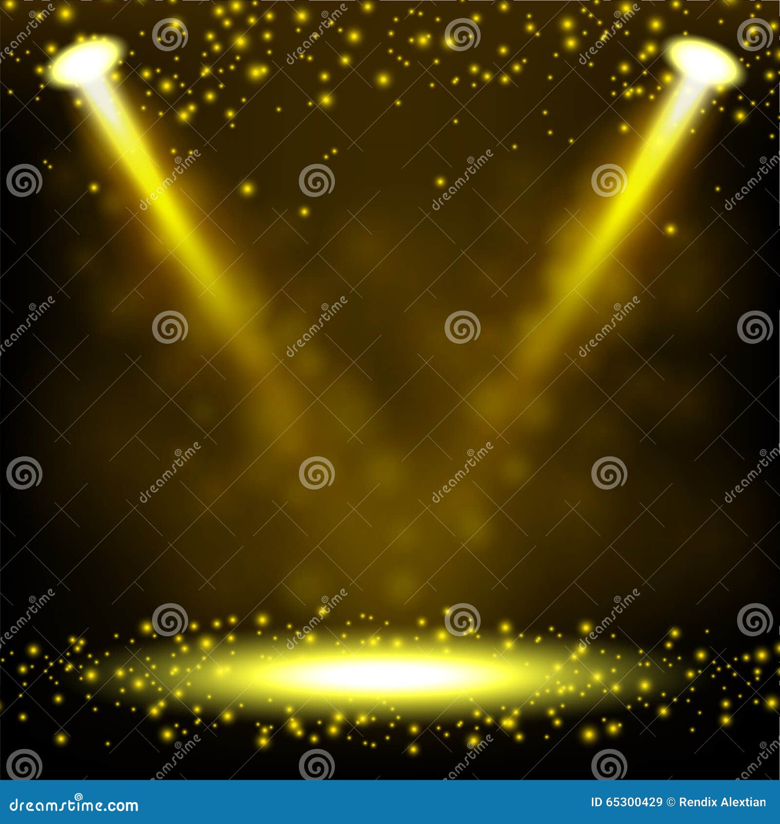 Gold Spotlight shining stock vector. Illustration of gold - 65300429