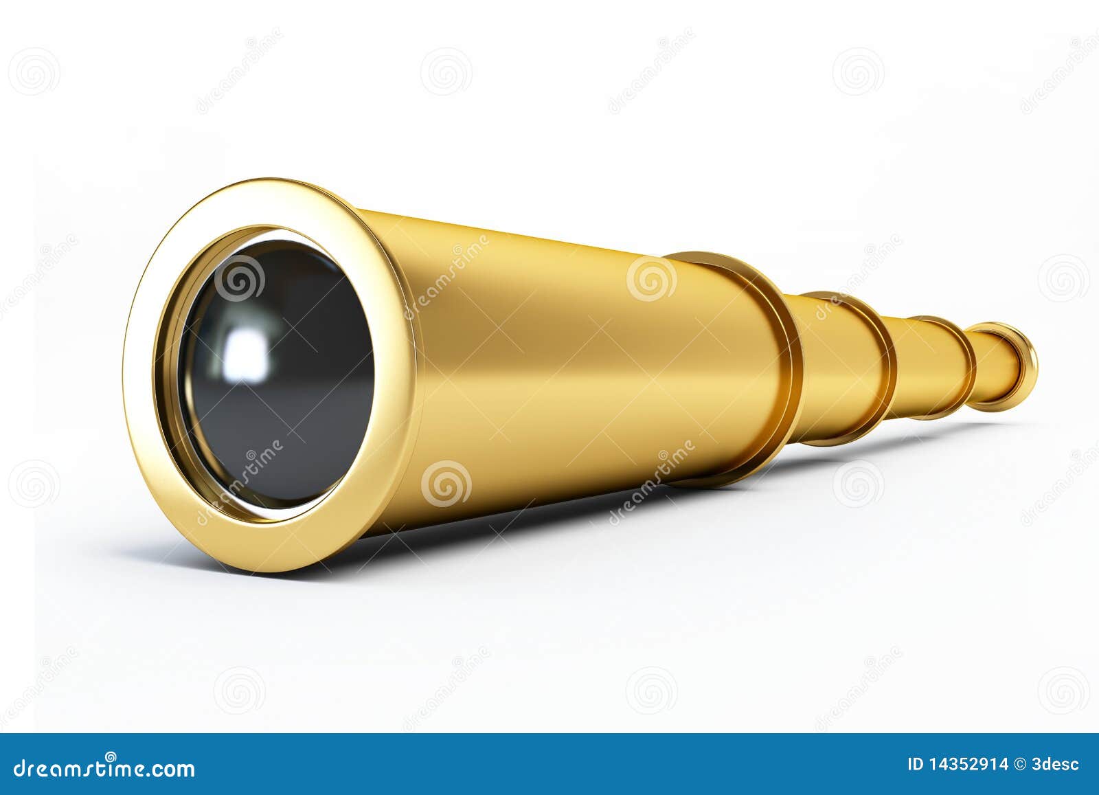Gold Spyglass Stock Images Image 14352914