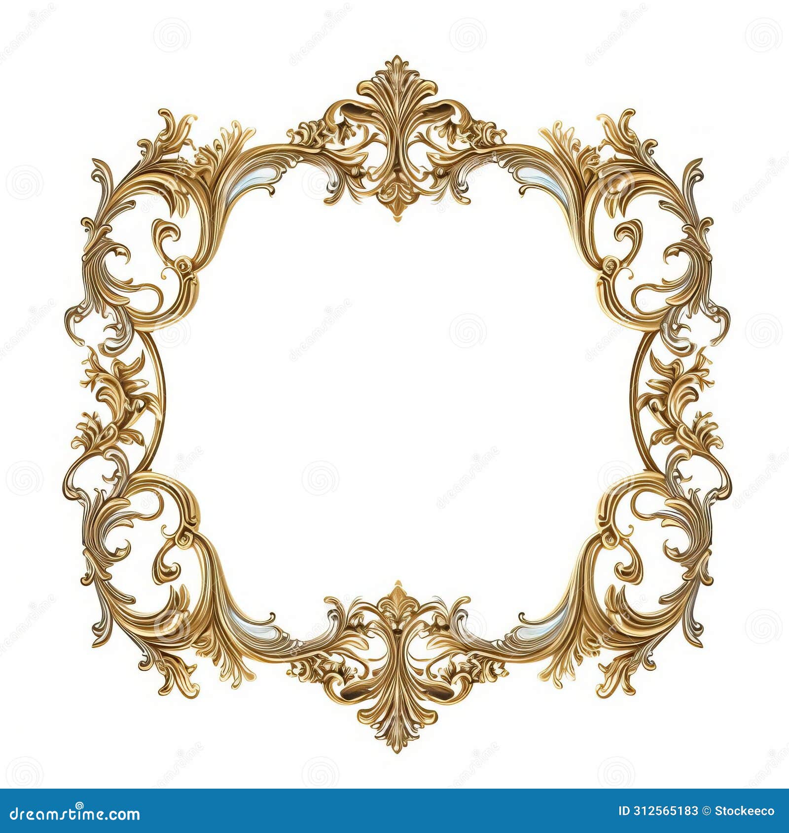 Rococo Ornate Border Vector Illustration | CartoonDealer.com #50047456