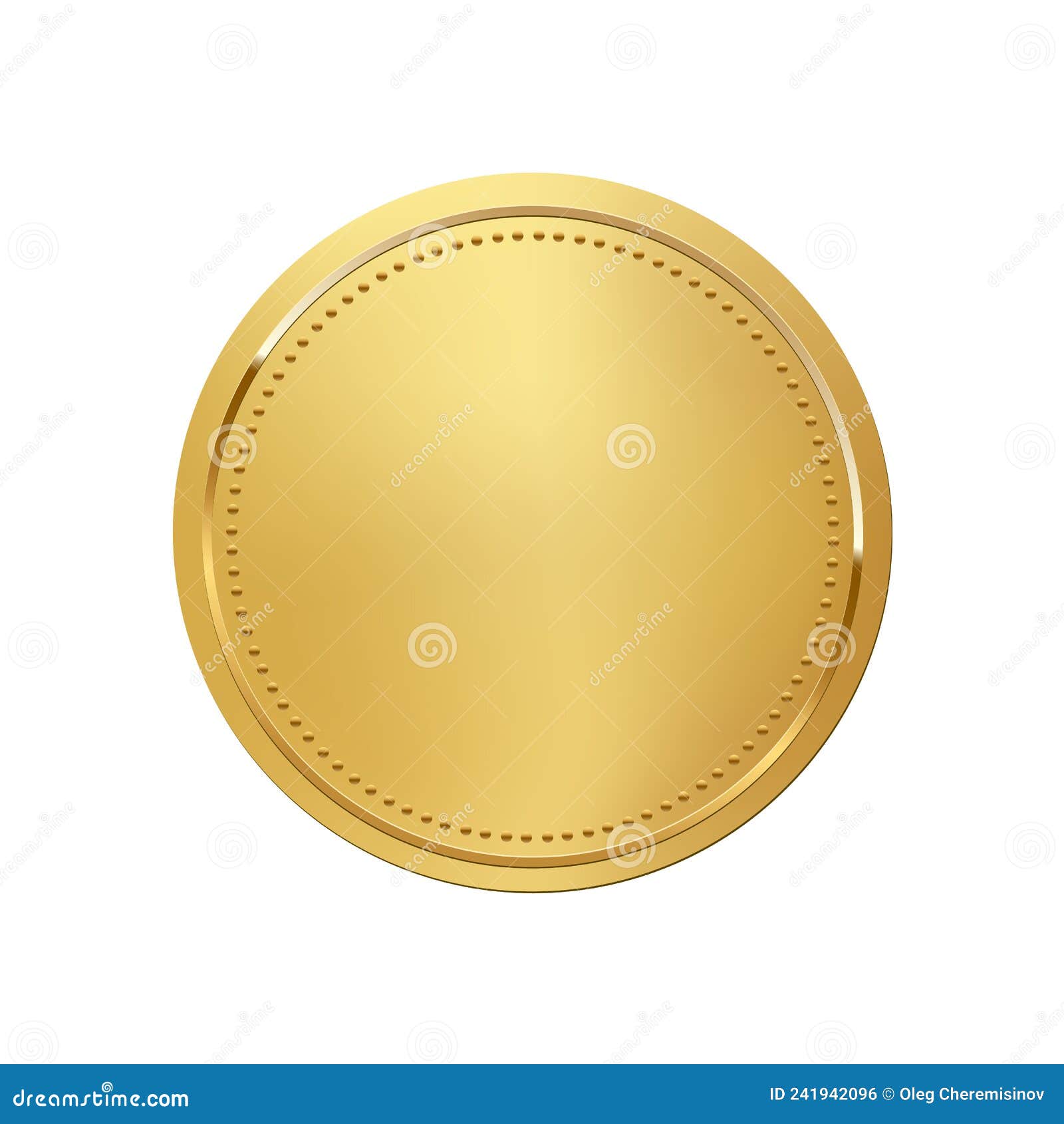 Gold Stamp Isolated on White Background. Luxury Seal Stock Vector ...