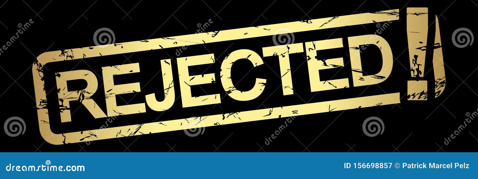 Gold stamp REJECTED stock vector. Illustration of condemn - 156698857