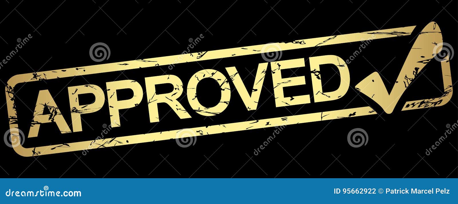 Gold Stamp with Text Approved Stock Vector - Illustration of approval ...