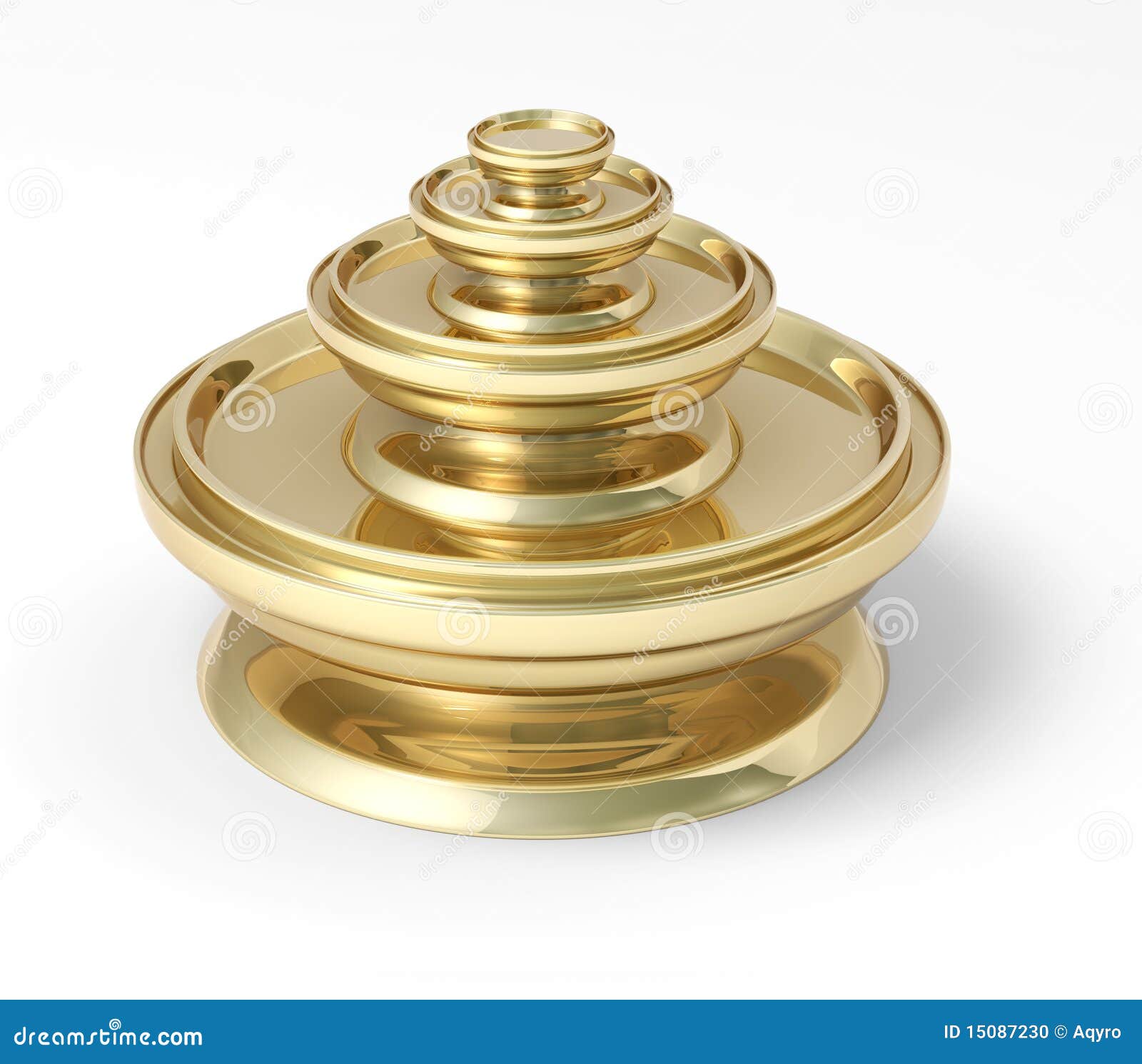 Gold Stand Isolated 3d Model Stock Illustration - Illustration of rest ...
