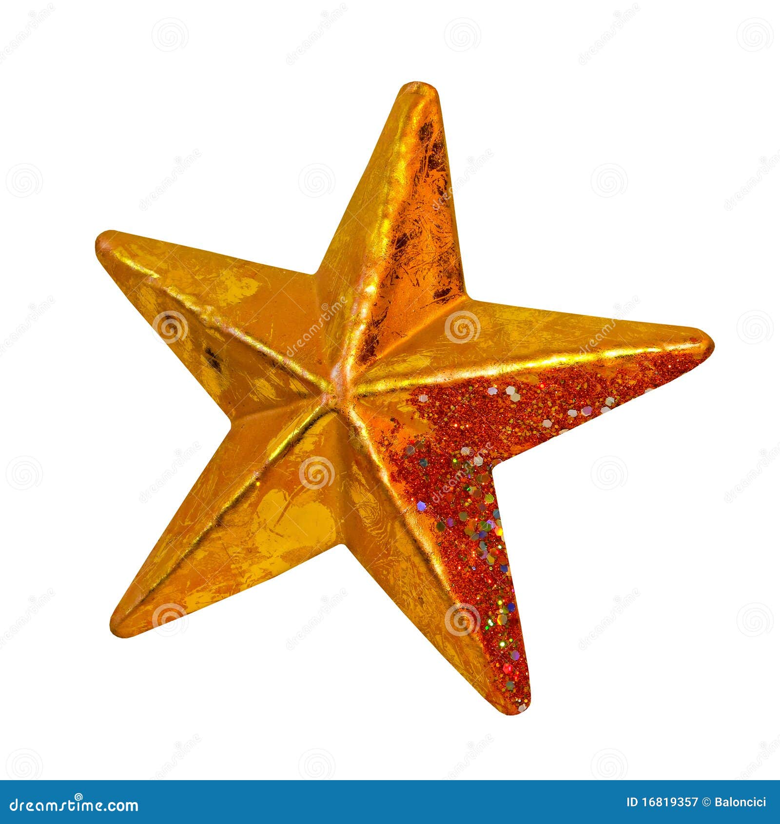 Gold star stock image. Image of xmas, decoration, shiny - 16819357