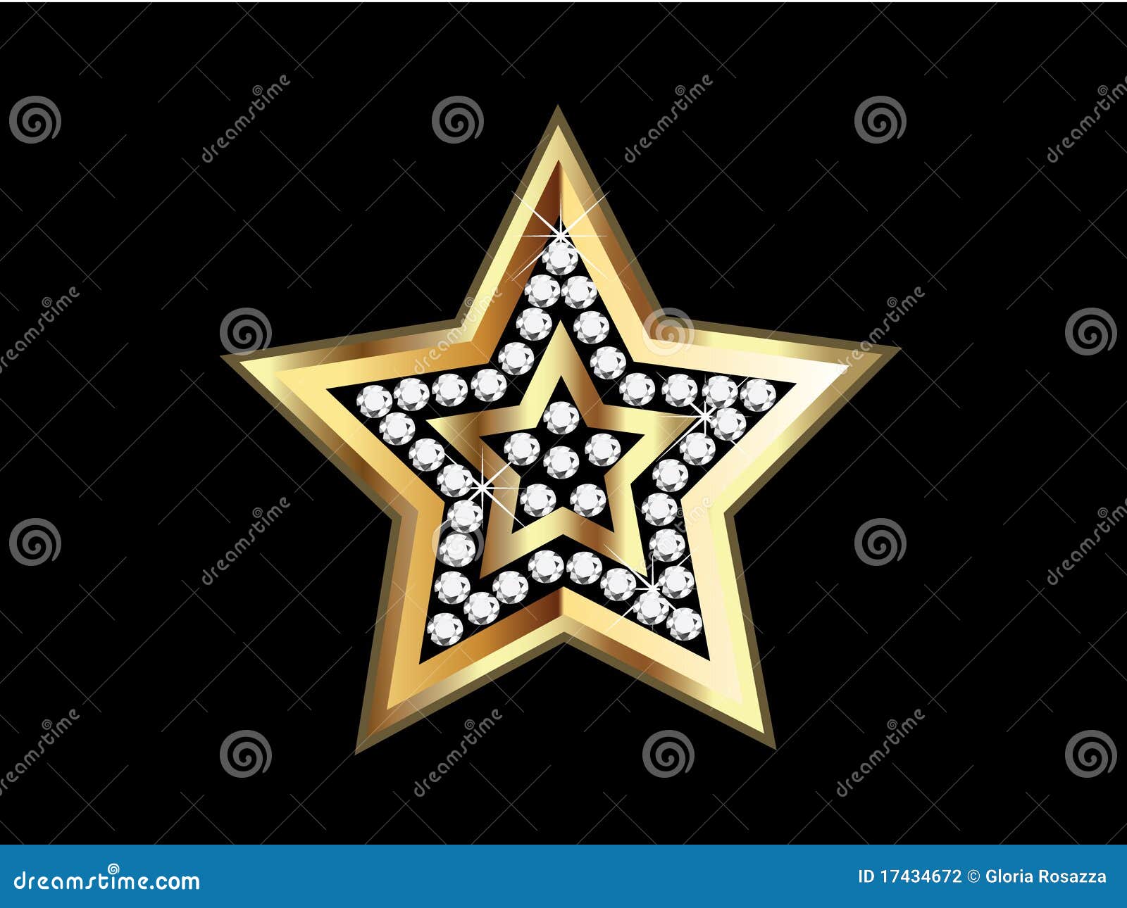 Gold Star stock illustration. Illustration of achieved - 17434672
