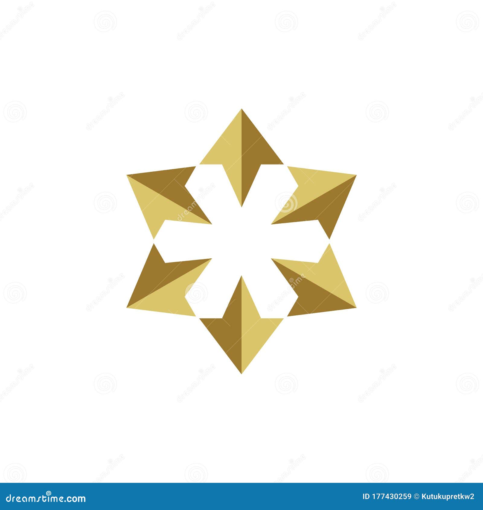Gold Star Arrow Emblem Logo Template Illustration Design. Vector EPS 10 ...