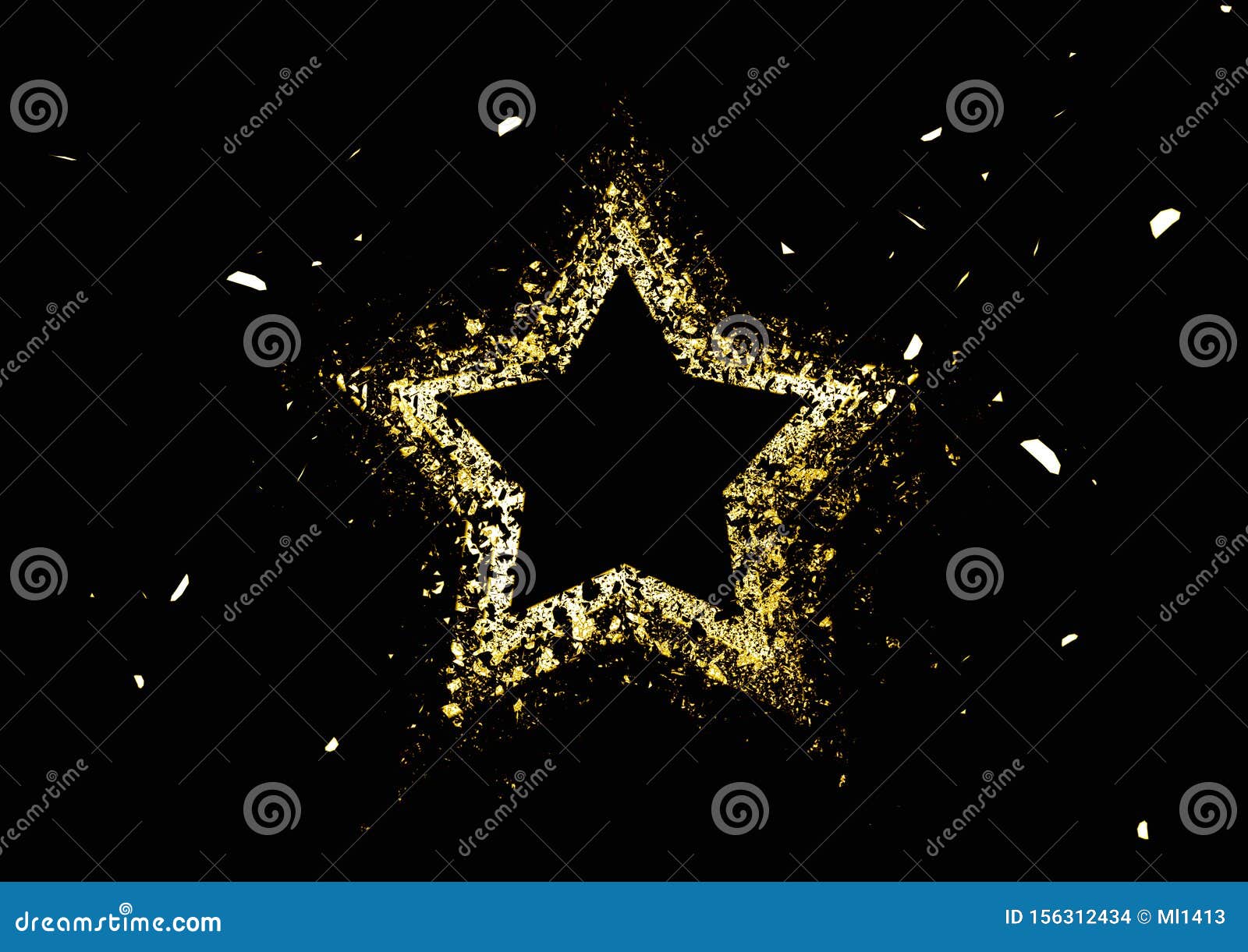 Gold Star Background Abstraction Stock Illustration - Illustration of ...