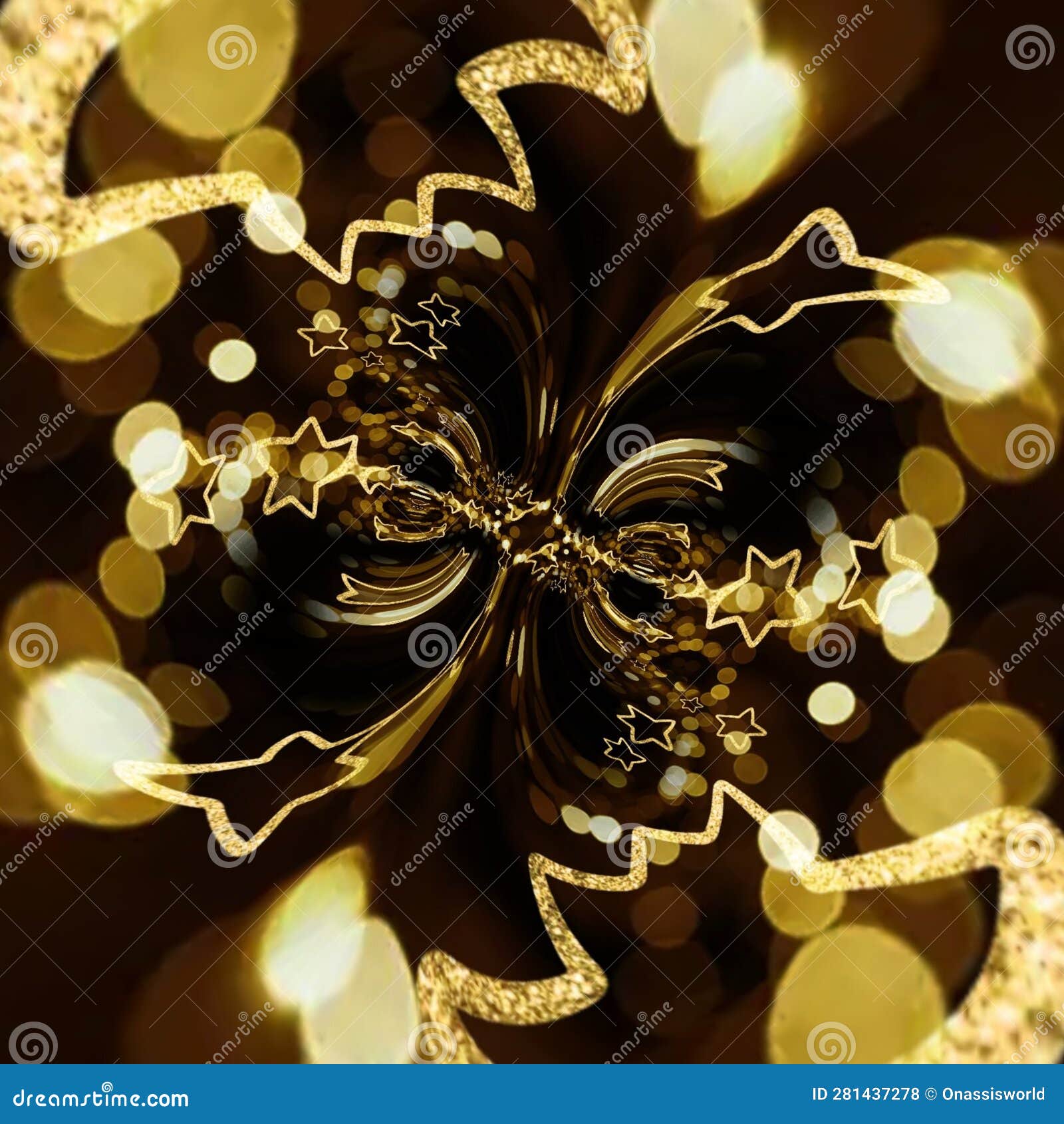 Gold Star Black Abstract Background Shapes Space Fun Stock Illustration ...