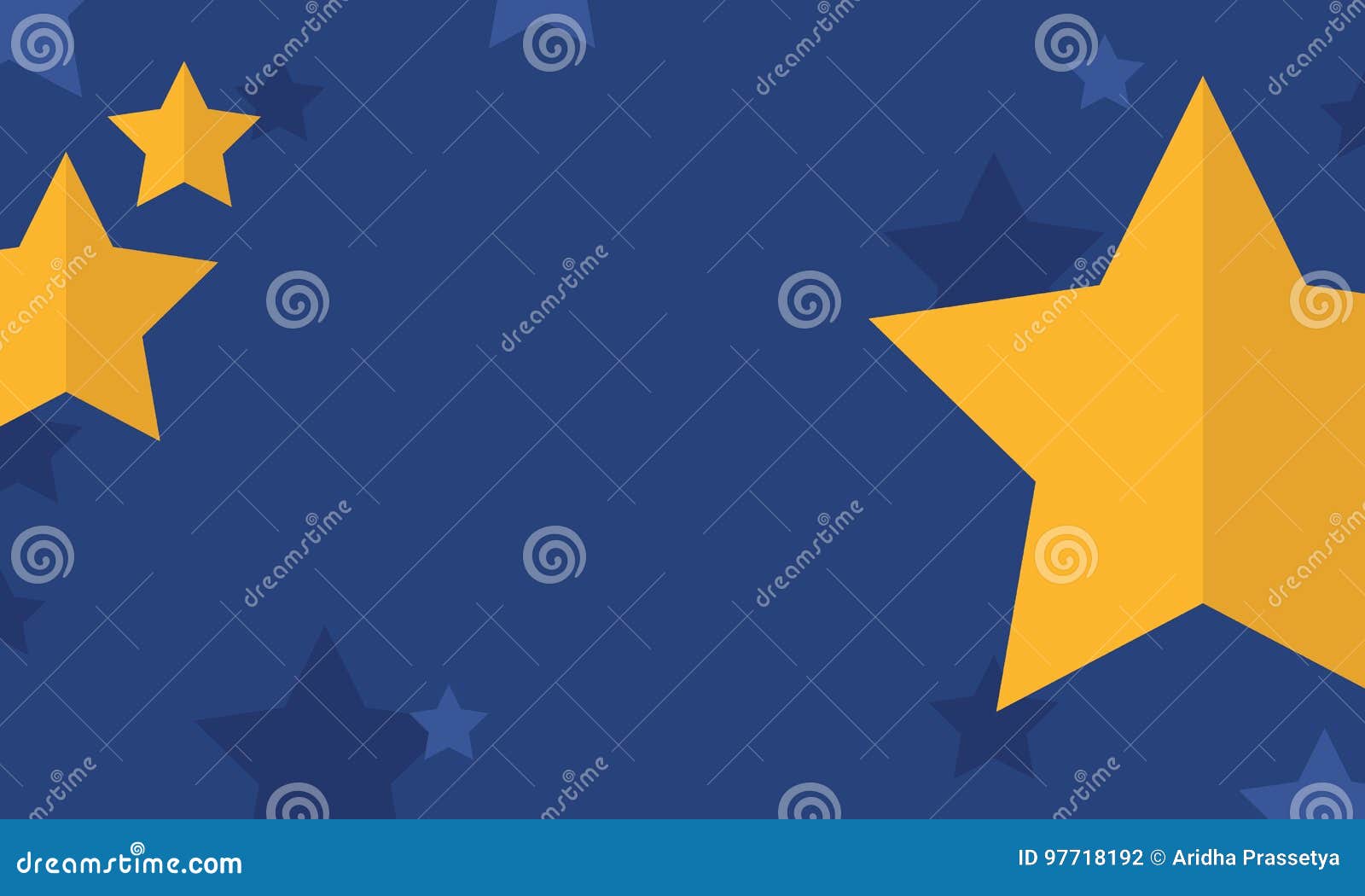 Gold Star on Blue Background Style Stock Vector - Illustration of ...
