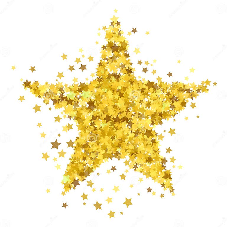 Gold Star Burst. Starry Pattern Stock Vector - Illustration of effect ...