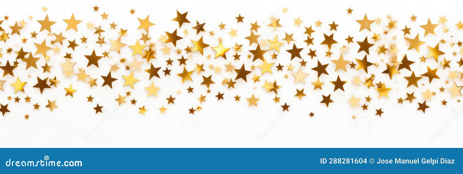 Gold Star Dust Sparkle on White. Generative AI Stock Illustration ...