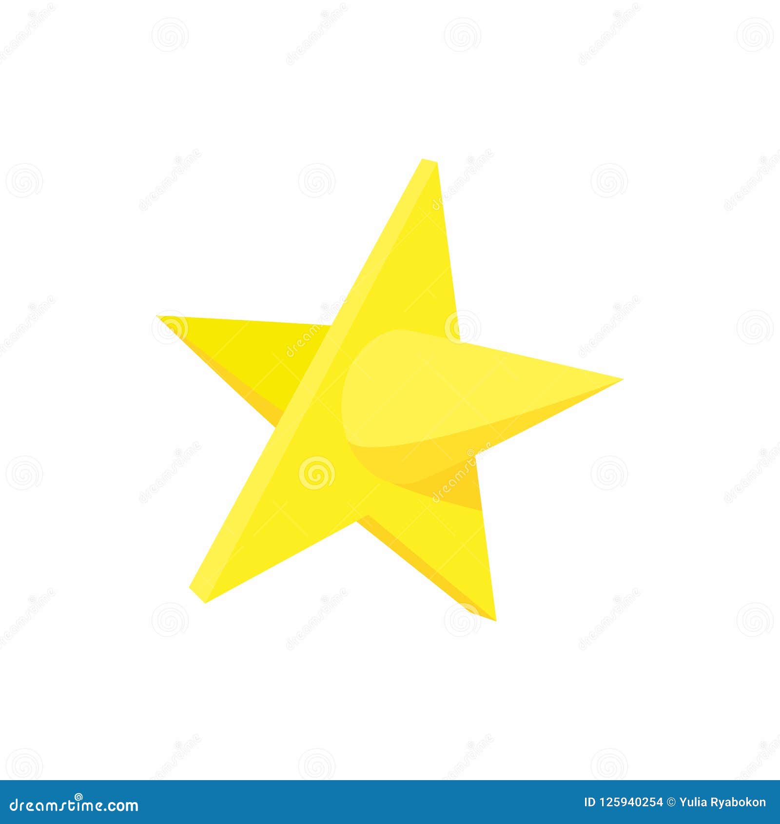 Gold Star Icon, Cartoon Style Stock Illustration - Illustration of ...