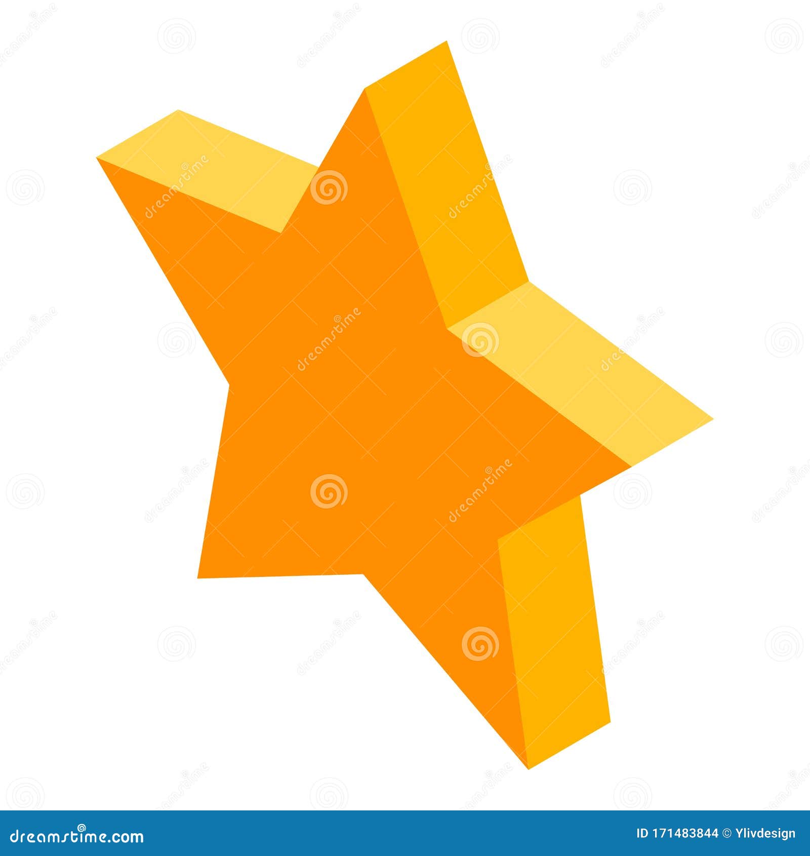 Gold Star Icon, Isometric Style Stock Vector - Illustration of object ...