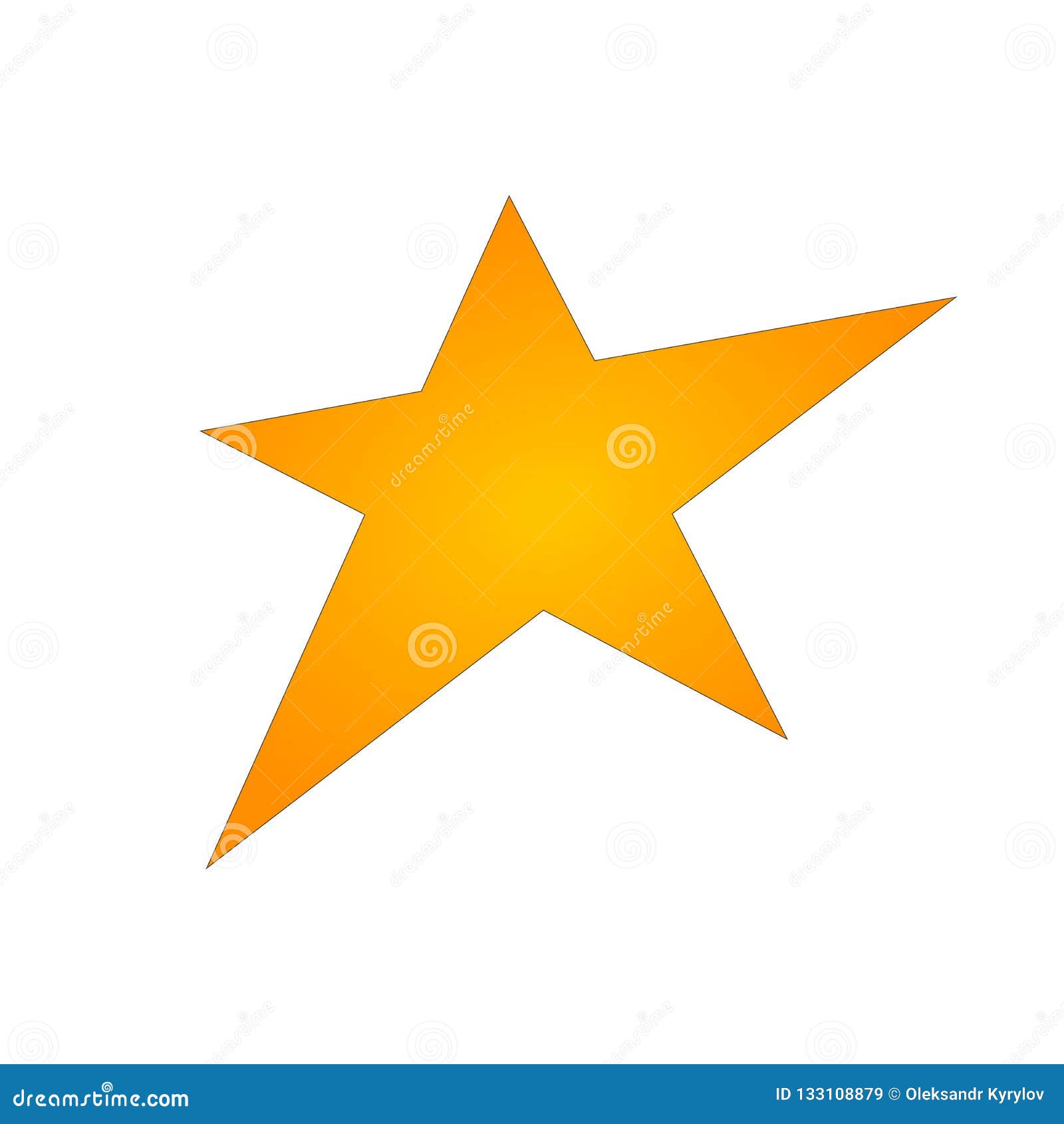 Gold Star Icon. Gold Star Metal Gradient Sign Stock Illustration ...