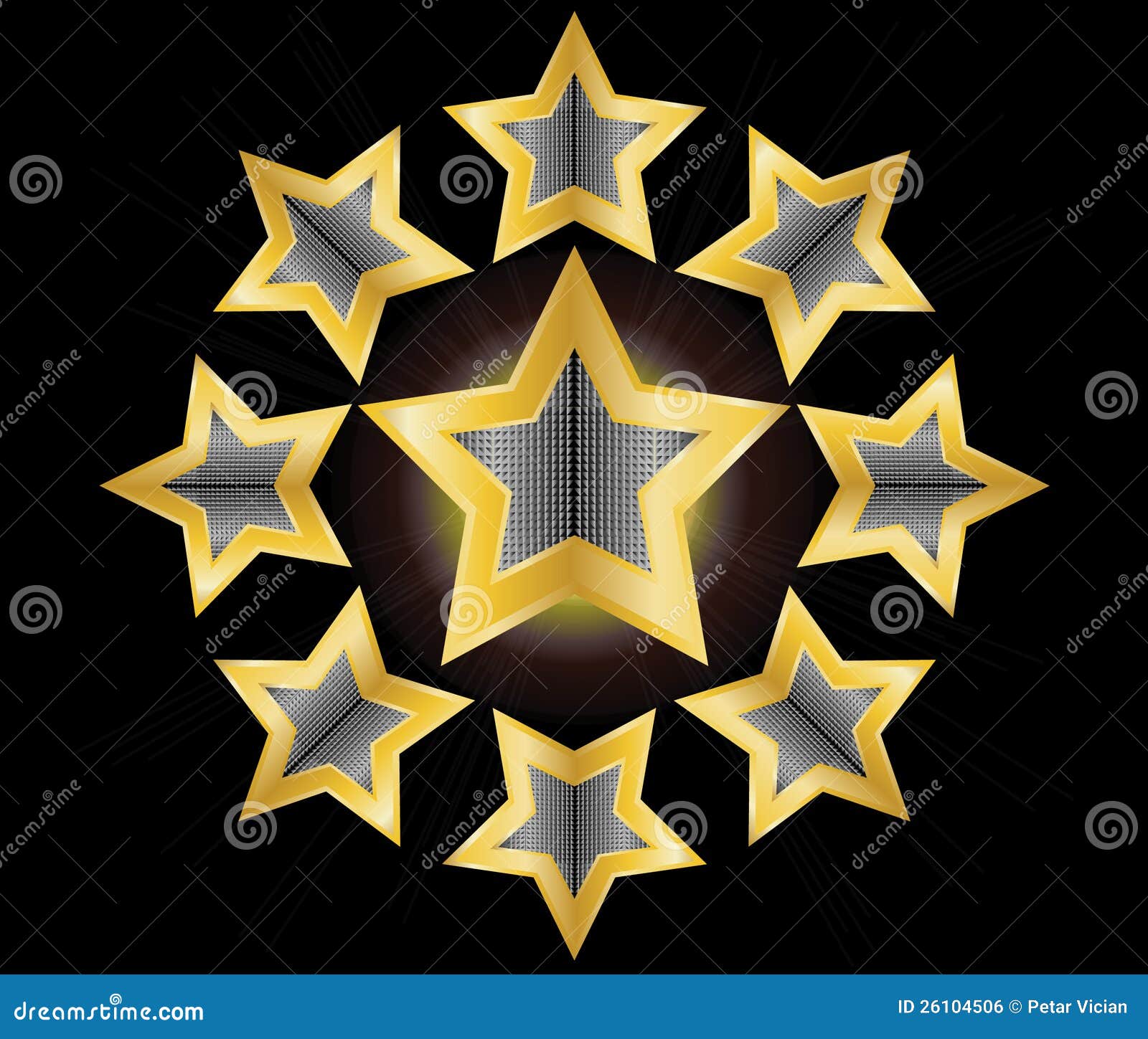 Gold star illustration stock illustration. Illustration of golden ...
