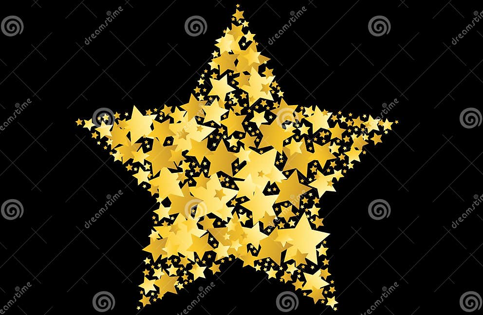 Gold star illustration stock vector. Illustration of abstract - 48821627