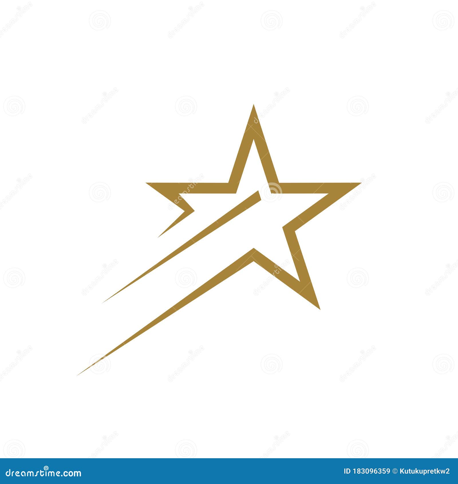 Gold Star Line Logo Template Illustration Design. Vector EPS 10 Stock ...