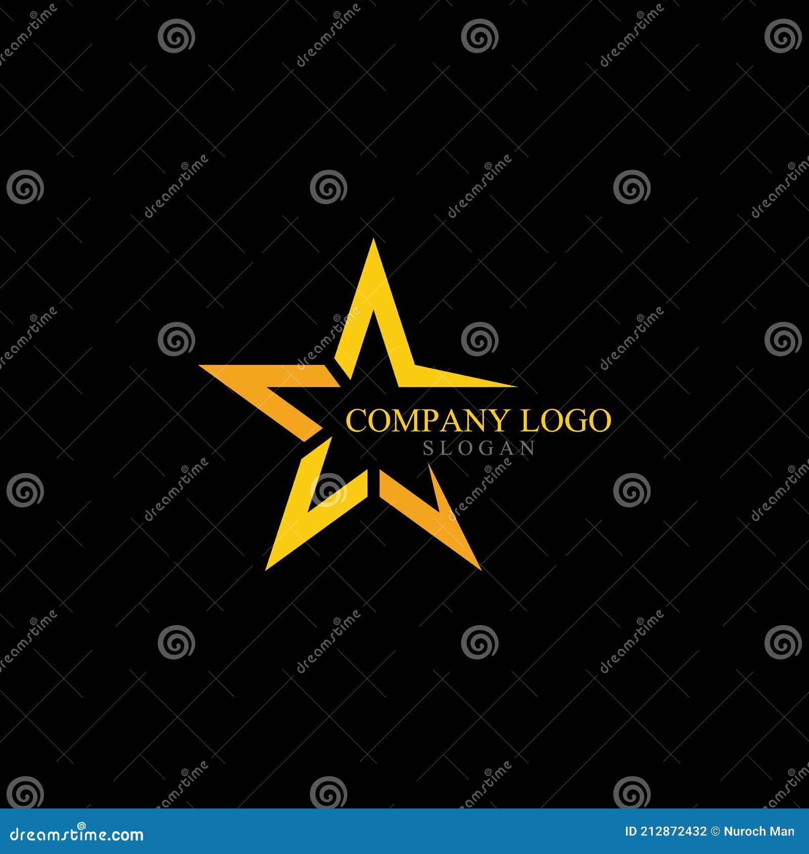 Gold Star Logo and Symbol Vector. Stock Vector - Illustration of ...