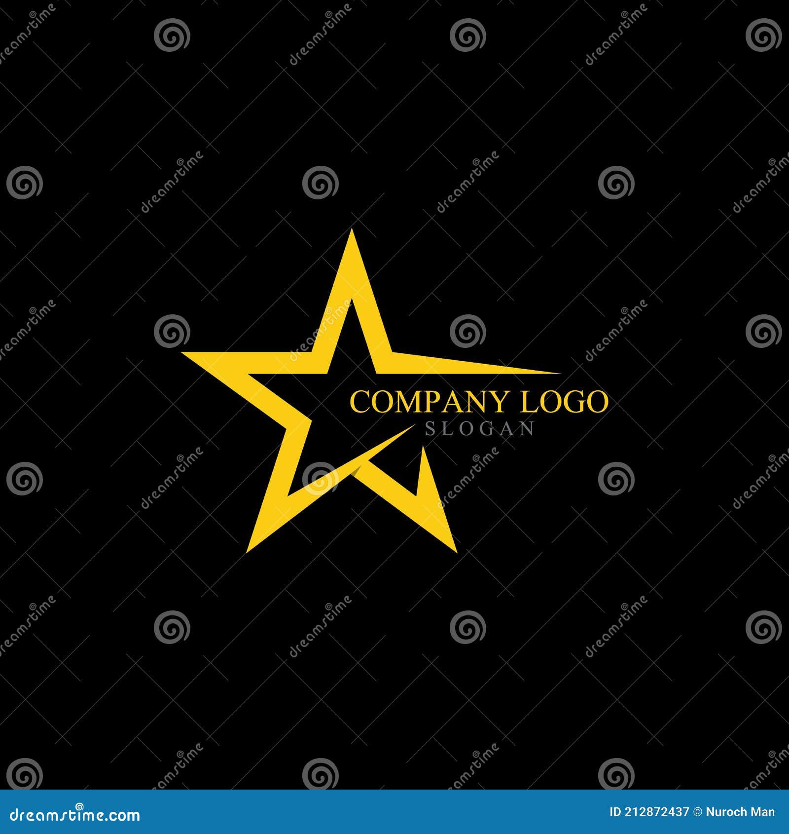 Gold Star Logo and Symbol Vector. Stock Vector - Illustration of ...