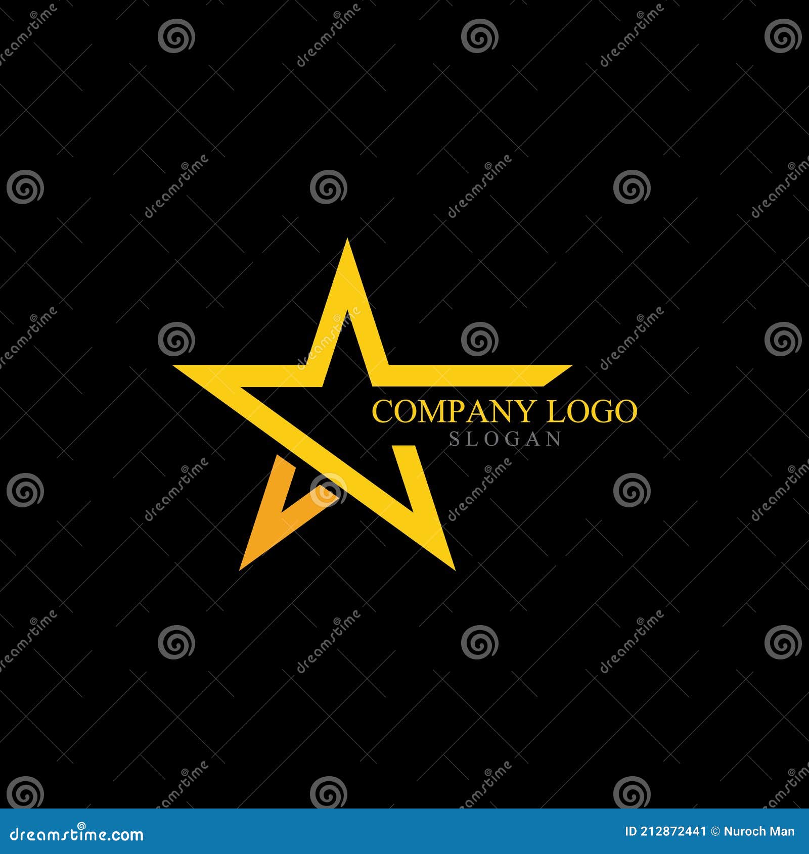 Gold Star Logo and Symbol Vector. Stock Vector - Illustration of ...