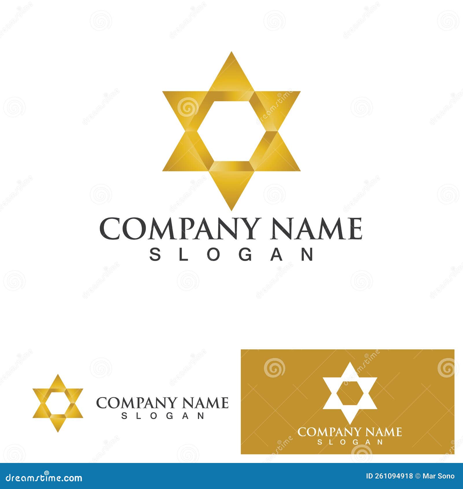 Gold Star Logo Vector with Black Background Stock Vector - Illustration ...