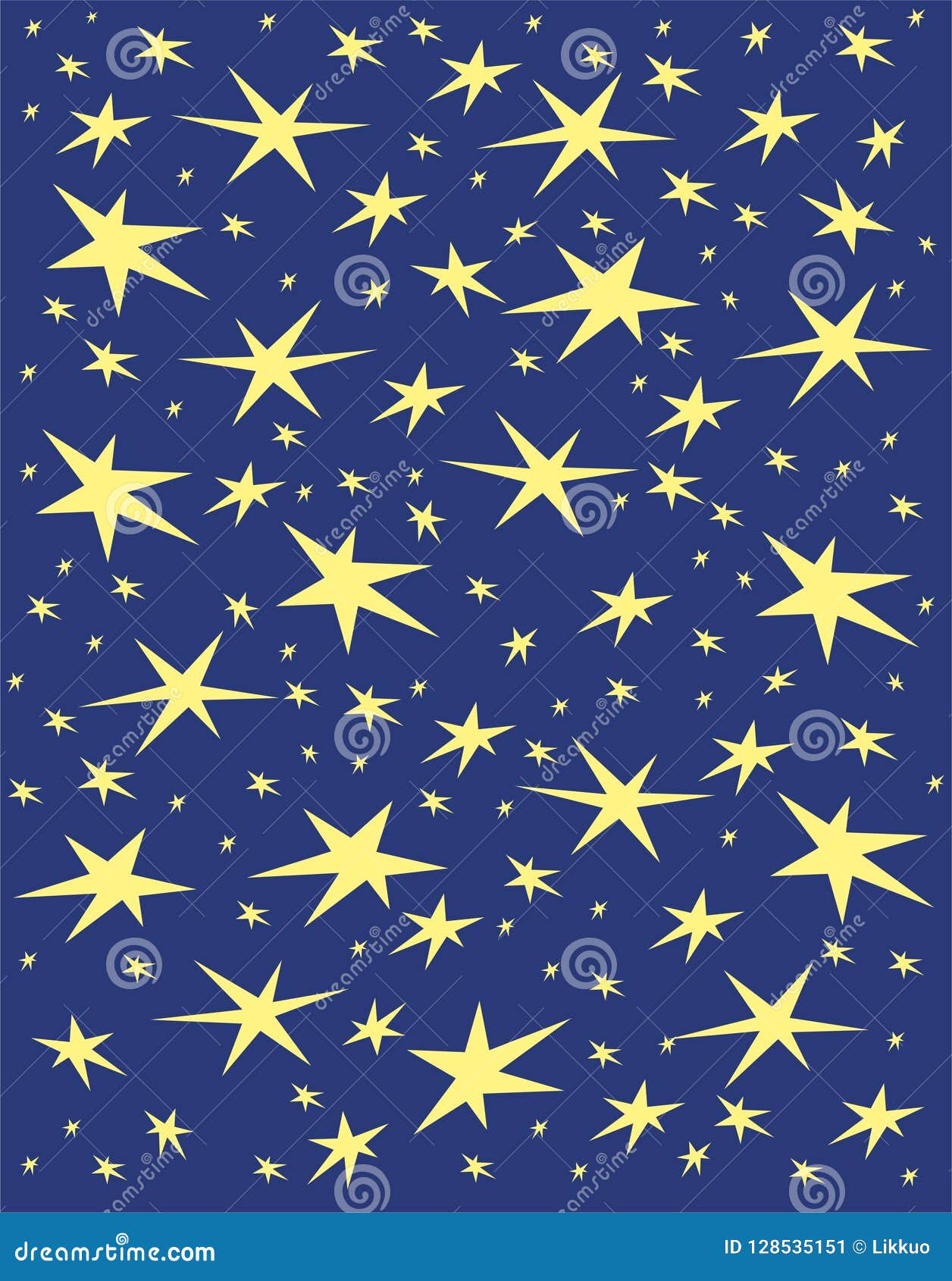 Gold star night stock vector. Illustration of vintage - 128535151